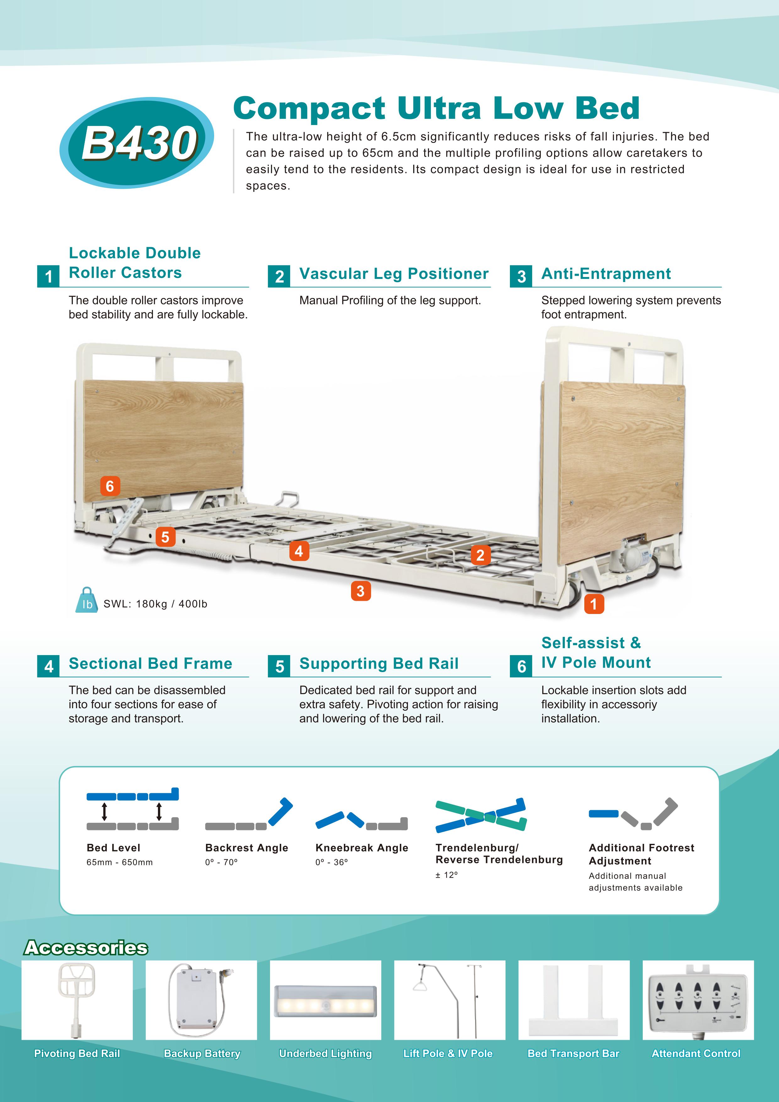B430 COMPACT ULTRA LOW BED